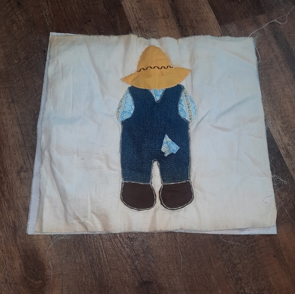 Accents | Vintage Applique Quilt Block Overall Sam | Poshmark